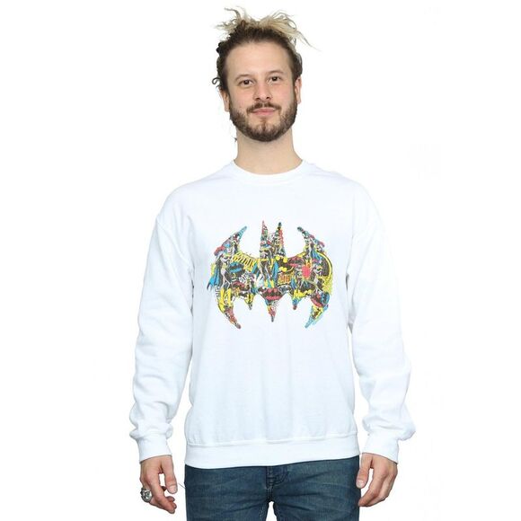 DC Comics | Sweaters | Dc Comics Mens Batman Batgirl Logo Collage ...